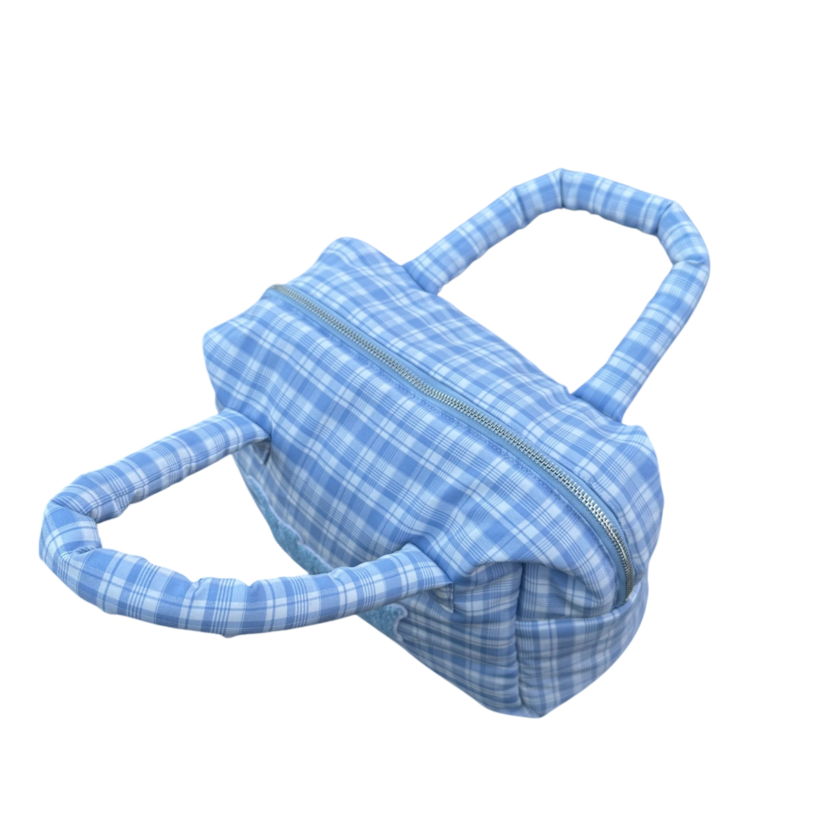 PUFFA HANDBAG (BLUE PLAID) – heavencanwait.store